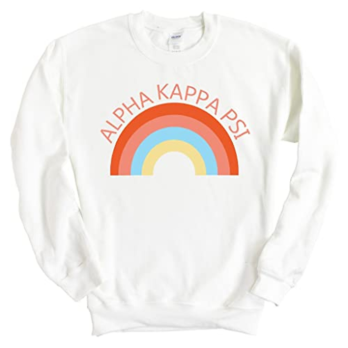 Alpha Kappa Psi Happy Days Sweatshirt - Fraternity Crewneck Sweatshirt White