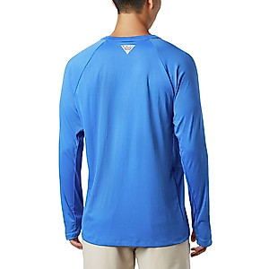 Columbia Men's PFG Buoy Knit Long Sleeve Shirt, Vivid Blue, Large