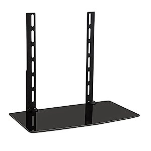 Mount-It TV Wall Mount Shelf Bracket Under TV for Cable Box, DVD Player, Stereo AV Components Shelf,Black