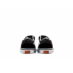 Vans Toddler Old Skool Sneaker, (Flame Logo Repeat) Black/Multi, Size 5 Toddler