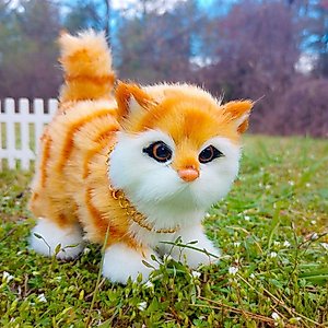 THE QUEEN'S TREASURES 18 Inch Doll Pets, Tabby Kitty Cat is The Perfect Furry Companion, Doll Toy Compatible with American Girl Dolls