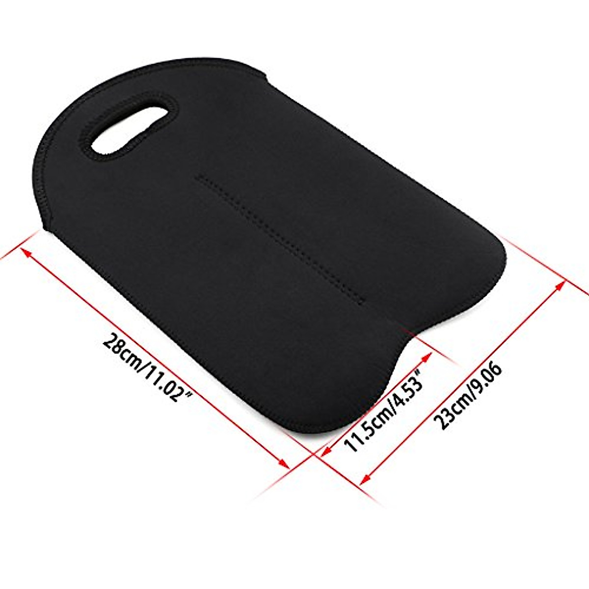 Hipiwe Wine Carrier Tote Bag Two Bottle Insulated Neoprene Wine/Water Bottle Holder for Travel with Secure Carry Handle (Blake+ Purple)