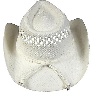 Vamuss Women's Cowboy Hat with Heart, White, One Size