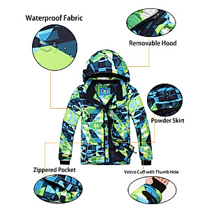PHIBEE Big Boy's Waterproof Breathable Snowboard Ski Jacket Size 12