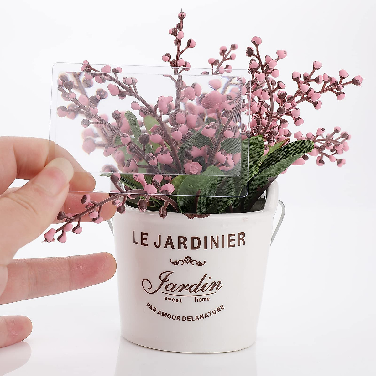 TIESOME Fresnel Lens, 20 Pieces 3X Pocket Size Magnifier Lenses Credit Card Magnifier Wallet Magnifying Lenses Jewelry Loupe for Reading or Fire Starter 3.34 x 2.16 Inch