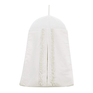 Sweet Jojo Designs Ivory Gender Neutral Boho Bohemian Baby Girl Boy Nursery Crib Bedding Set - 4pc - Solid Color Beige Cream Off White Farmhouse Chic Unisex Minimalist Tassel Fringe Macrame Cotton