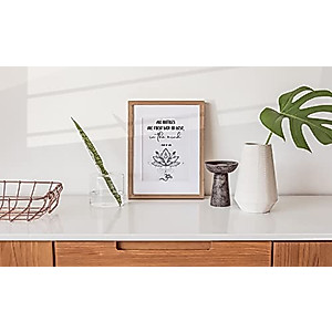 St Joan of Arc 11x14 Gallery Style Print by Soul Sunshine | Unframed 'All Battles' Bible Verses Wall Decor Poster Prints | Rustic Wall Decor, Black and White Lotus Flower, Home Wall Decor