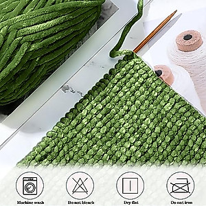 Xinnun 12 Skeins Plush Yarn, Thick Chenille Yarn, Soft Blanket Velvet Yarn for Knitting DIY Craft Total Length 1116 Yards, Fluffy Yarn for Crocheting Sweater Shawl Toy, 3.5 Oz/Skein (Simple Color)