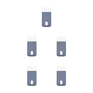 Toilet Brush and Holder Set, 5 PCS Cup Cleaning Brush Groove Brushes Computer Keyboard Vegetable Tool Gray