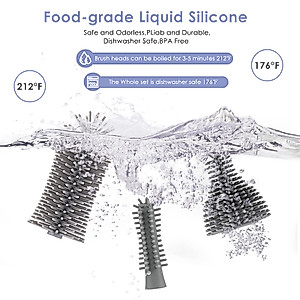 Electric Bottle Brush Set with Baby Bottle Brush, Nipple Brush, Straw Cleaner Brush, Electric Baby Bottle Cleaner, Gift for Pregnant Women and New Moms,White