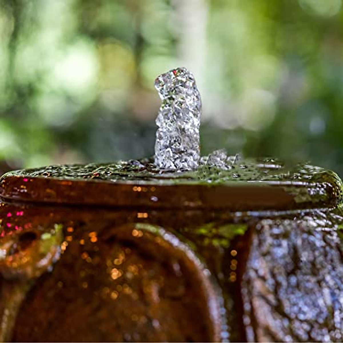 Brass Bubbling Fountain Nozzle, G1/2 Female Thread G3/4 Male Thread Spray Head Pond Sprinkler for Garden Pond Amusement Parks Library