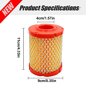 SYOWADA 937-05066 Air Filter Replacement For Columbia CLT42G CLT42H CLT46CVT, 737-05066 Air Filter Replacement For MTD 4X90HU 4X90HUA 8X90KU 8X90KUB 8X90ZU, With 951-12690 Oil Filter