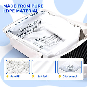 Bilibara Litter Box Liner Bag Compatible with Cat litter Box 3 and 4, 120 Pack - Extra Thick Waste Bags for Self-Cleaning Pet Kitty Litter Box Drawer Liners, 9-11 Gallons Home/Kitchen Trash Bags