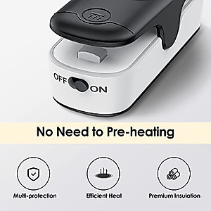 FEPPO Bag Sealer, Mini Bag Sealer with Cutter 2 in 1 Heat Vacuum Sealers, Portable Food Sealer Mini Sealing Machine Kitchen Gadget For Chip Bags Plastic Bags Food Storage (Battery Included)