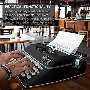 The Oliver Typewriter Company Timeless Manual Typewriter, Black
