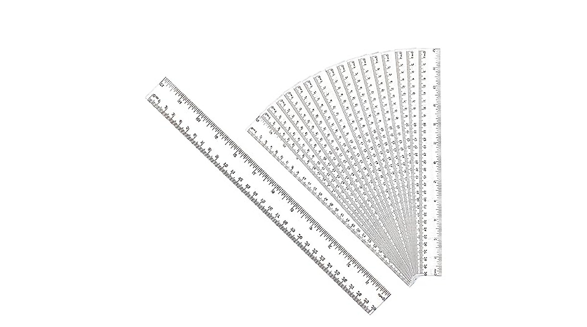 30PCS Clear Plastic Rulers – Perfect for School & Office