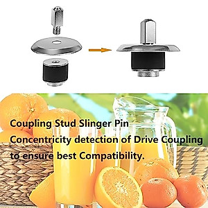 4 Point Fusion Blade Compatible with Oster Osterizer Blender Blade, 2 Pieces Rubber Seal Gasket & 4980 & 4902 Blender Jar Bottom & Coupling Stud Slinger Pin Kit replacement parts