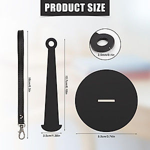 Wrist Yarn Holder, Portable Yarn Holder Acrylic Wrist Yarn Ball Holder with Leather Wristband Yarn Ball Minder Yarn Spinner Stand Knitting Crocheting Supplies Gift for Craft Lovers (Black)