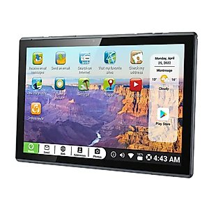 Pix Star Touch Easy to Use Tablet for Seniors, Touch Screen & Simple Interface - WiFi - 10.1 Inches, 2 Cameras - Ideal for Video Calls, Web Search, Photos, Highly Giftable