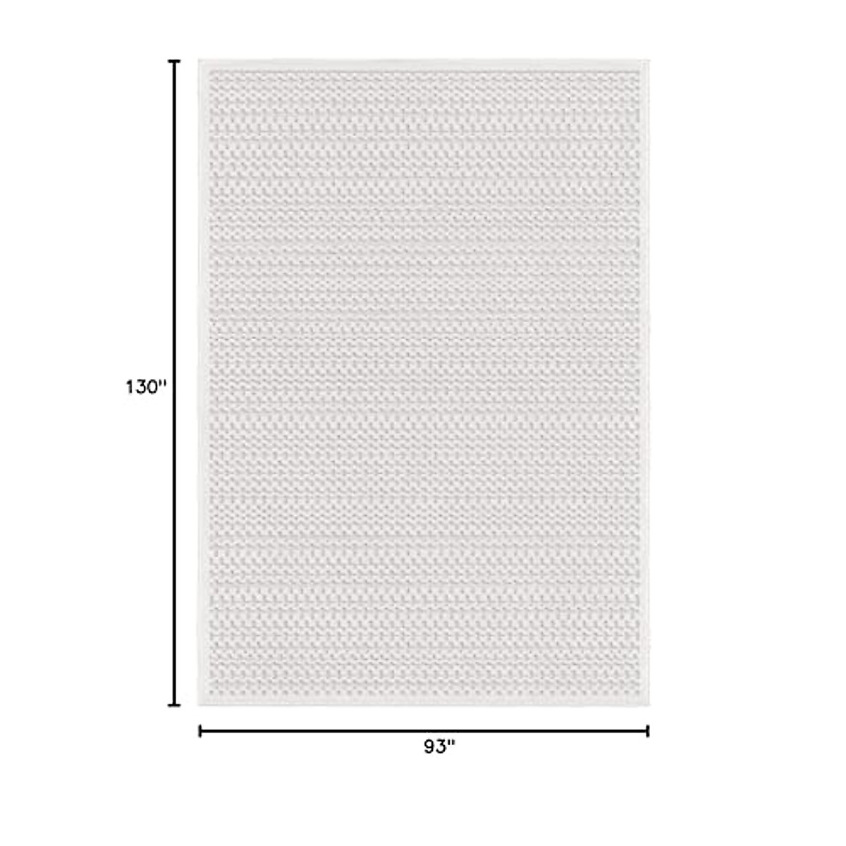 My Texas House Quail Hallow Rug - 7'8" X 10'10" Rectangle In Natural, High-Low, Geometric Design, Indoor Outdoor Patio And Home Decor