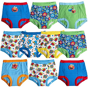 Sesame Street Unisex Baby With Elmo, Cookie Monster And Big Bird Includes Stickers Success Chart Sizes 18m, 2t, 3t, 4t Potty Training Pants Multipack, 10-pack Training Pant_a, 2T US