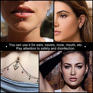 YASPIT Ear Piercing Gun Kit,Ear Nose Navel Body Hole Piercing Machine, Professional Tool For Salon Home Use (Black)