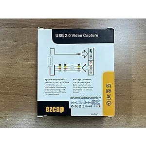 TCNEWCL Capture Card, USB Video Capture Card Devices, VCR VHS TV to DVD Converter, Edit and Digitize Analog Video for Windows Only