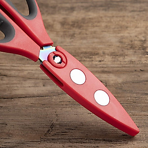 ACELONE Titanium Coating Kitchen Scissors - Heavy Duty Utility Come Apart Shears For Poultry, Chicken, Meat, Food, Vegetables - 8.86 Inch Long -With magnetic holder tainless steel cooking scissors