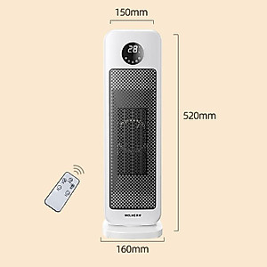 Outdoor Garden Heater Space Heater, 2000W Ceramic Heater, Fast Heating, 50°Oscillating Portable Heater with Remote Control, 12H Timer and Tip-Over & Overheating Protection Patio He