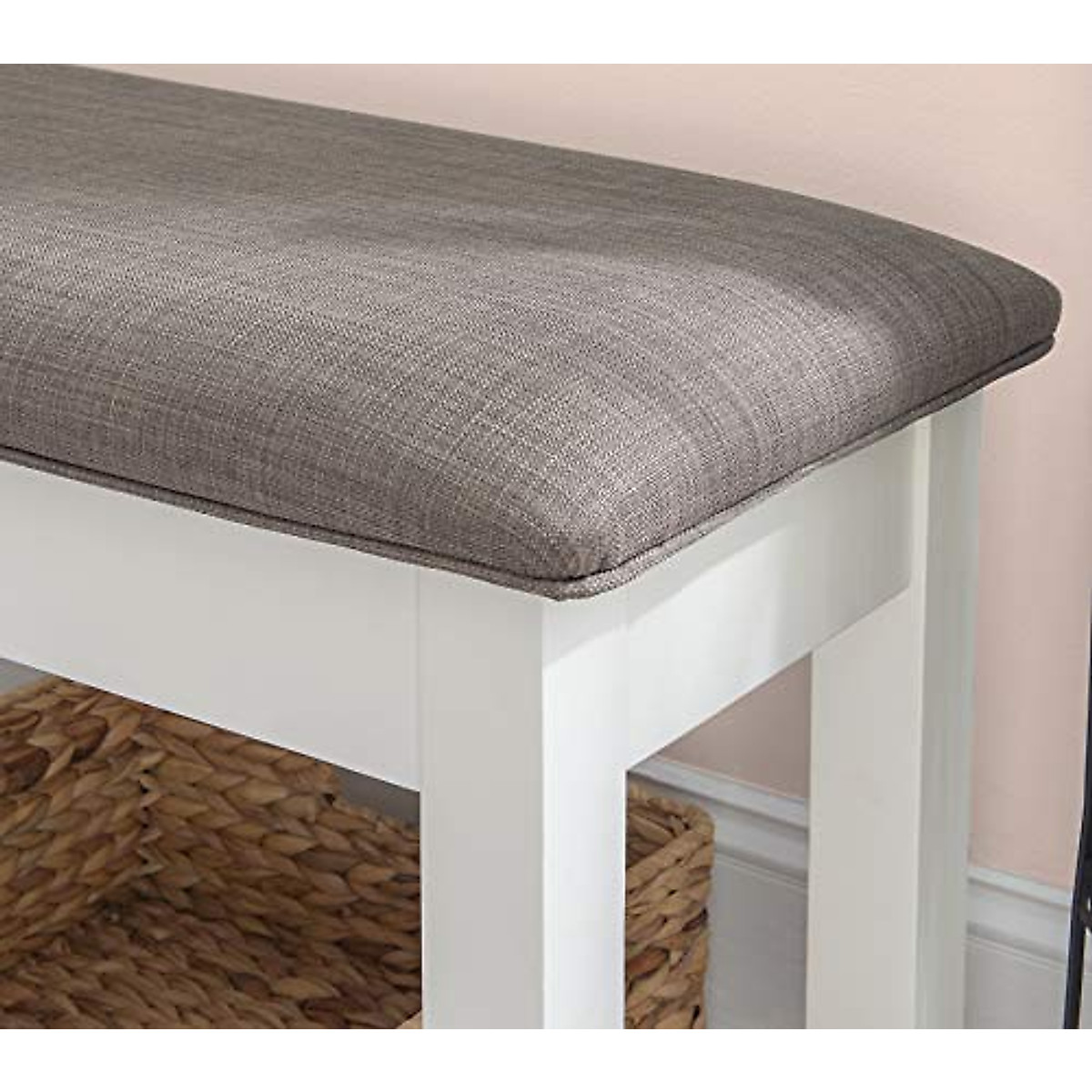 Powell Furniture Jane Storage, Antique White Dining Bench,