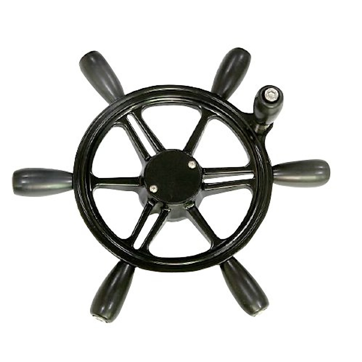 Woqi WH007 Aluminum 5-spoke Marine Boat Steering Wheel in 13 1/2" Diameter (black)