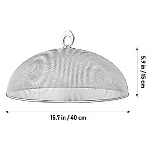 Food Tents 1pc Mesh Food Cover, Stainless Steel Food Tent, Large Screen Food Cover Tent, Metal Mesh Food Cover for Indoor Outdoor Picnic Caming (15.7inch/ 40cm) Picnic Accessories