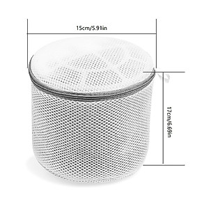 2Pcs Bra Wash Bag Durable Honeycomb Mesh Laundry Bags for Delicates 6 x 6.7 Inches