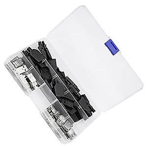 Boxwizard 20pcs/set Type A 2.0 USB Port 4 Pin Socket Adapter with Black Plastic Housing