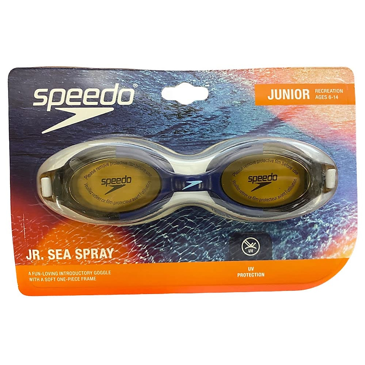 Speedo Junior Sea Spray Jr. Goggles - Peacoat Amber