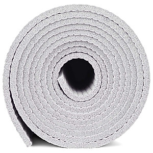 YogaAccessories 1/4" Thick High-Density Deluxe Non-Slip Exercise Pilates & Yoga Mat, White