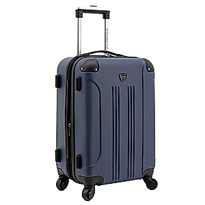 Travelers Club Chicago Hardside Expandable Spinner Luggages, Navy Blue, 5 Piece Set, TCL-77995-410