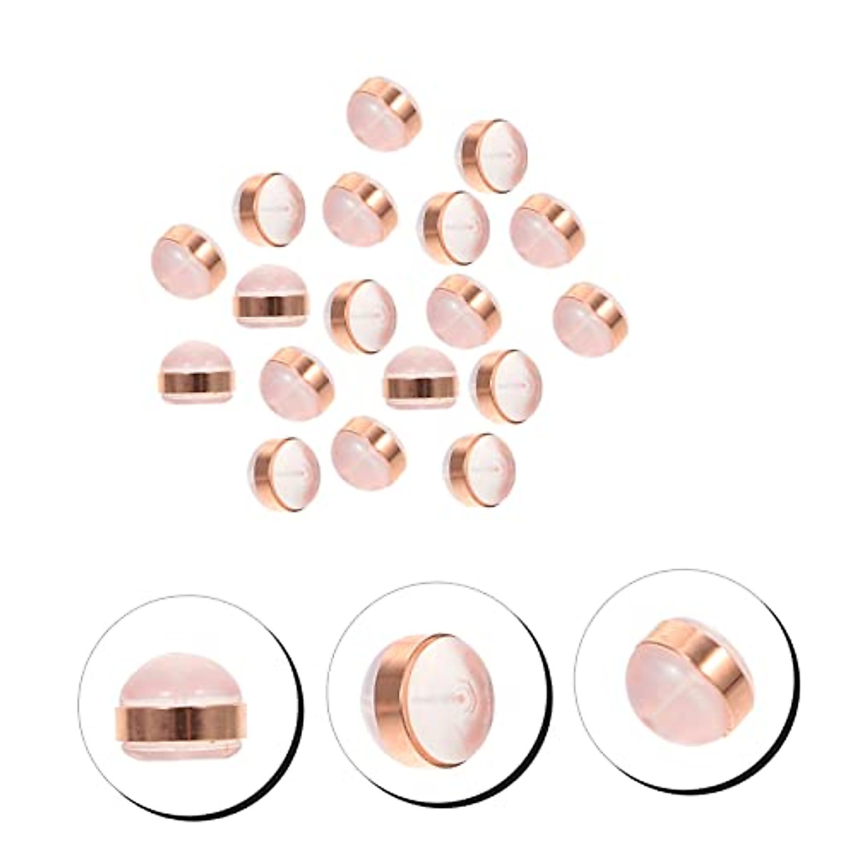 VILLCASE 90 pcs Hamburger earplugs Clear Earrings Secure Earring Backs Earrings Back Clip Safety Earring Backs Jewelry Earring Stoppers Ear Plugs Silicone Jacket Perforation Silica Gel