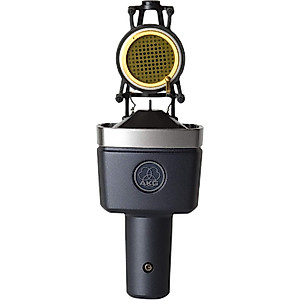 AKG C214 Large-Diaphragm Condenser Microphone Bundle with Boom Stand, Pop Filter, XLR Cable and Austin Bazaar Polishing Cloth