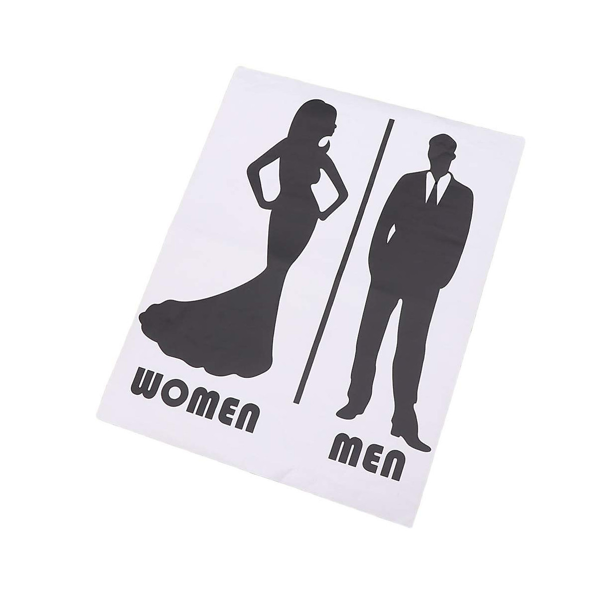 BESPORTBLE 2pcs Rest Room Stickers Toilet Sign Stickers Toilet Wall Decoration Bathroom Signs Decor Toilet Wall Stickers Restroom Sign Fashion Stickers Carved Shower Door Generation