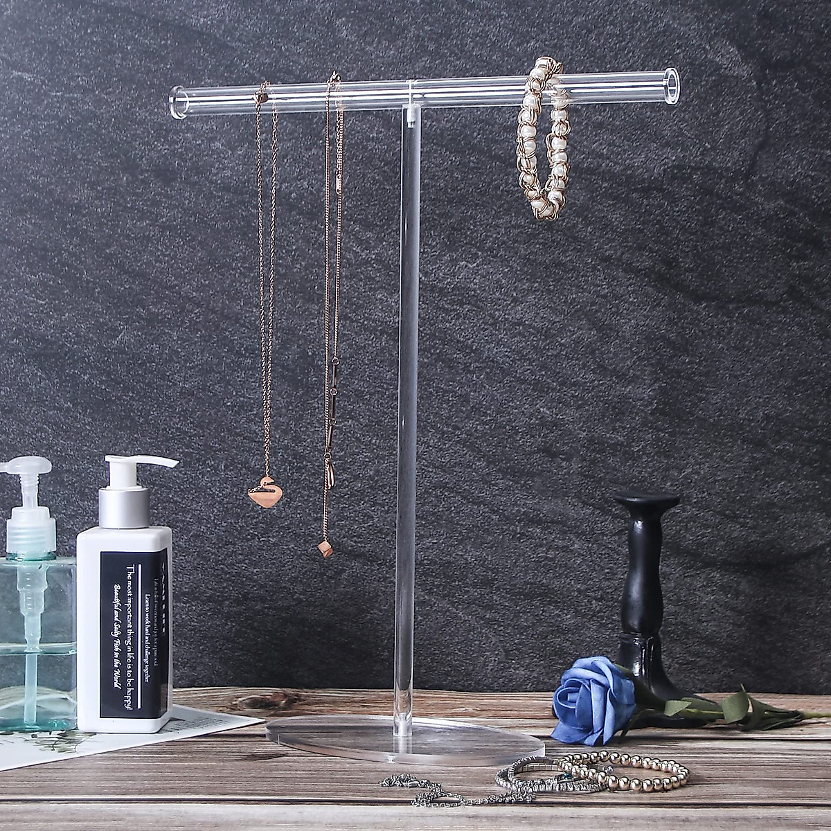 Ausalivan Acrylic Necklace Holder Organizer,bracelet Necklace Display Stand for Selling，Jewelry Storage Rack