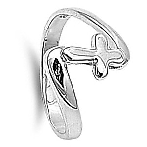 Sterling Silver Christian Cross Ring Gorgeous Faith Band Solid 925 Size 9