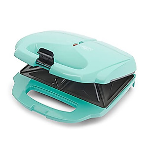 GreenLife Pro Electric Panini Press Grill and Sandwich Maker, Healthy Ceramic Nonstick Plates, Easy Indicator Light, PFAS-Free, Turquoise