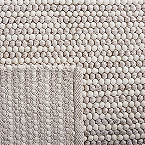 Safavieh Natura Collection Accent Rug - 4' x 6', Ivory & Beige, Handmade Farmhouse Boho Wool, Ideal for High Traffic Areas in Entryway, Living Room, Bedroom (NAT220B)
