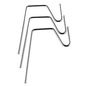 AXLIZER 30pcs Stainless Steel Light Fixed Hook Hanging Gutter Grid Hooks Metal Wire Hooks Ornament Hangers Metal Hangers