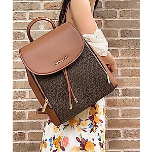 Michael Kors Women's Phoebe Medium Drawstring Backpack Adult Fashion Purse (Brown)