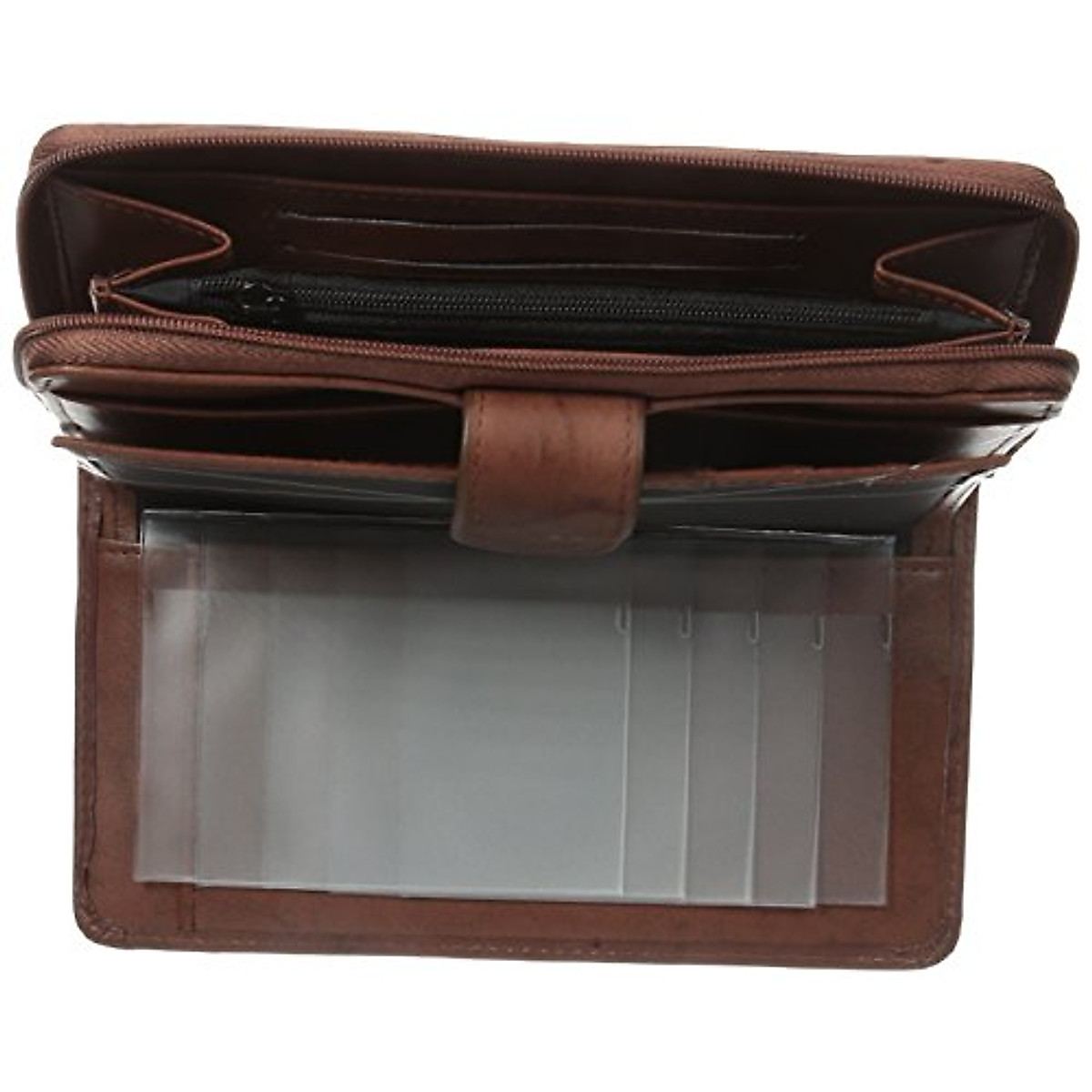 Buxton Women's Heiress Checkbook Wallet, Mahogany, One Size