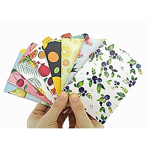 Alimitopia 24pcs Mini Notebook,Portable Pocket Journal Steno Memo Notebook MiniDaily NotePad (Fruit Patterns (24pcs))