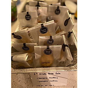 Palksky (400Pcs)200pcs Translucent Plastic Bags/Cellophane Bags with 200pcs Handmade Stickers for Muffin Cookie Cake Chocolate Candy Snack Wrapping Bakery Packaging