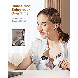 LABIGO Hands-Free Breast Pump, Wearable Breast Pump of Longest Battery Life, Remote Control, and LCD Display, Double Portable Electric Breast Pump with 3 Modes & 9 Levels, 24mm & 27mm Flange, 2 Pack